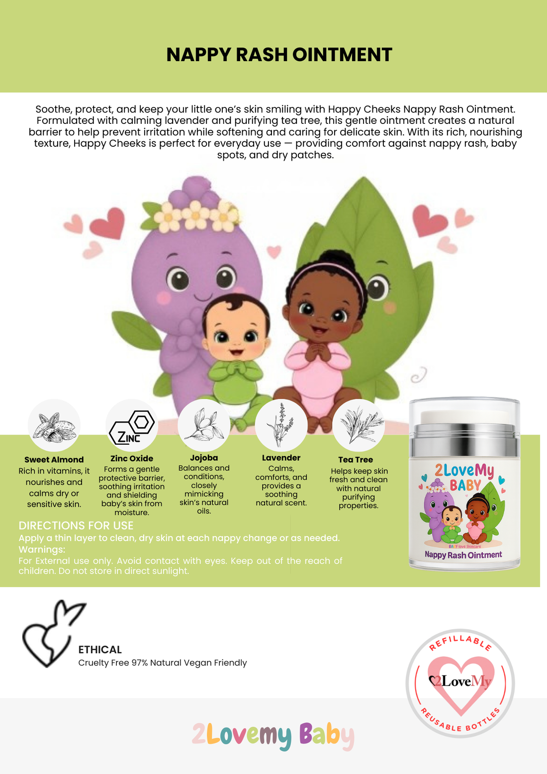 Happy Cheeks Nappy Ointment – 2LoveMy Baby